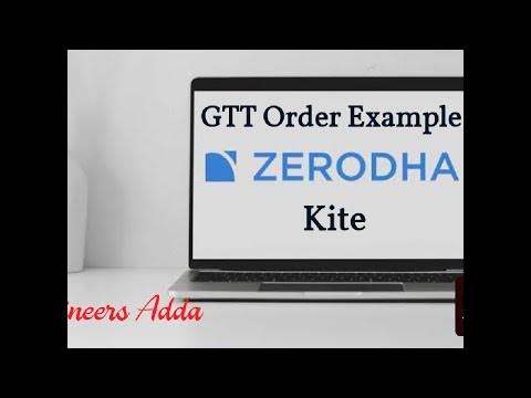 GTT Order Example | Zerodha Kite App - YouTube