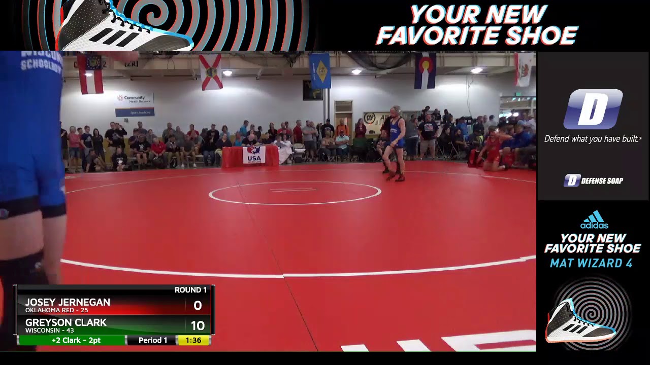 Mat 5 90 Josey Jernegan Oklahoma Red Vs Greyson Clark Wisconsin - YouTube