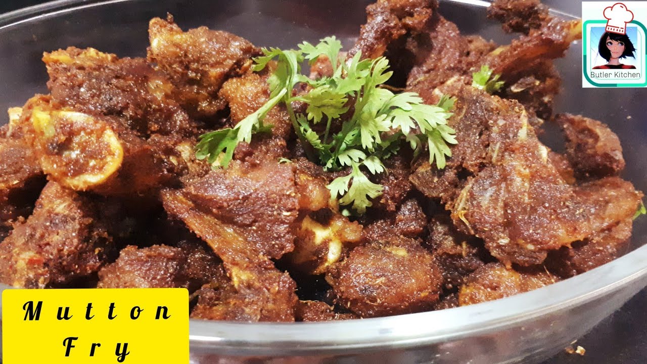 MUTTON SUKKA|MUTTON CHUKA|MUTTON FRY RCIPE| CRISPY MUTTON FRY - YouTube