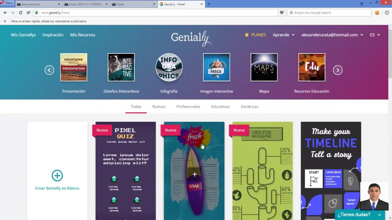 genial.ly - Herramienta en línea para crear documentos gráficos - YouTube