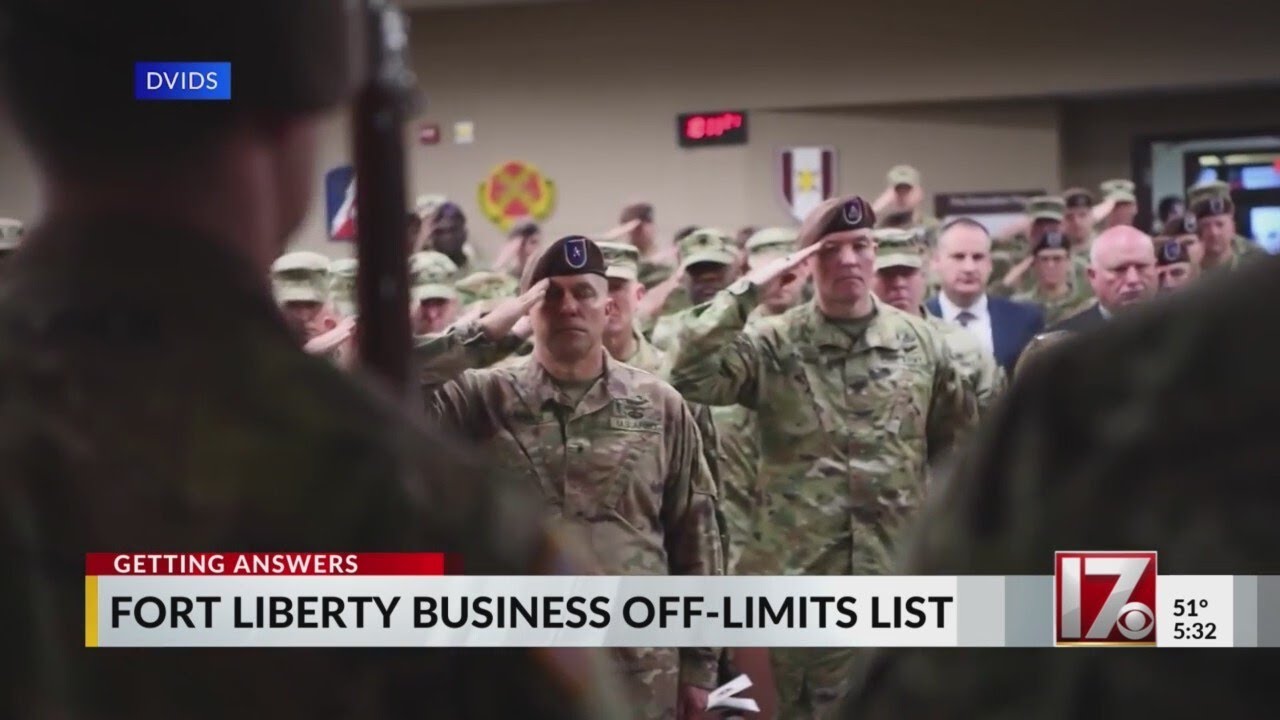 Fort Liberty business off-limits list - YouTube