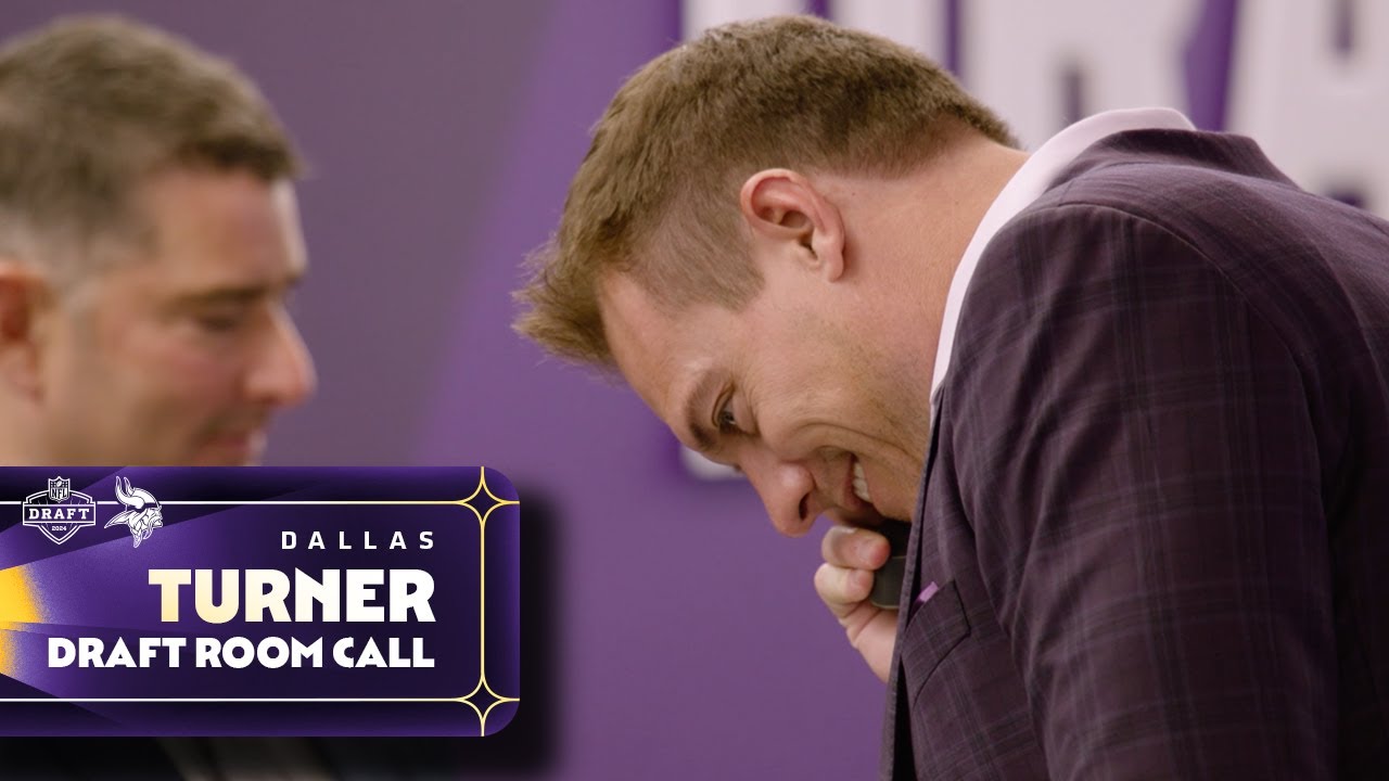 Dallas Turner Becomes A Viking | Draft Room Call - YouTube