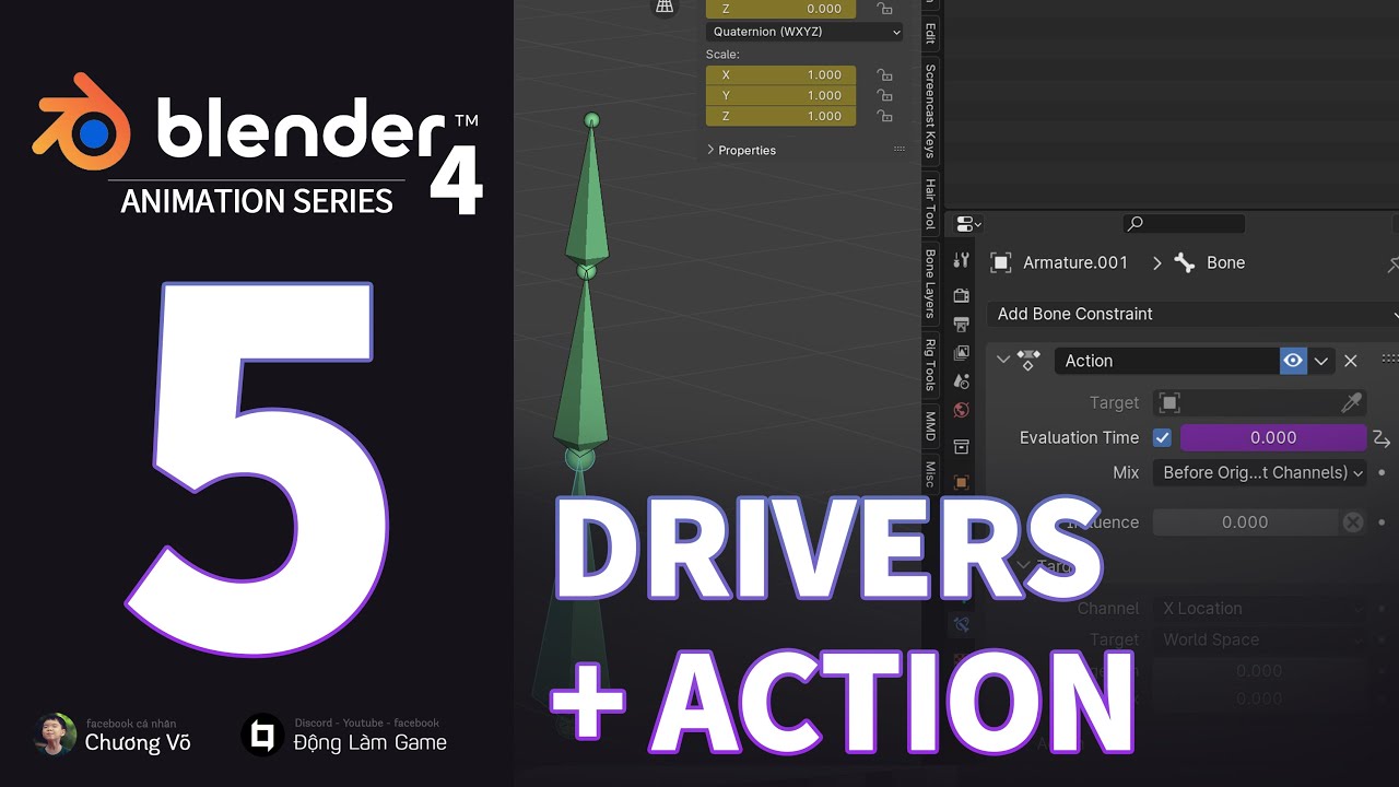 Blender 4 - Rig & Animation Cơ Bản - Tập 5 - Driver + Action - YouTube