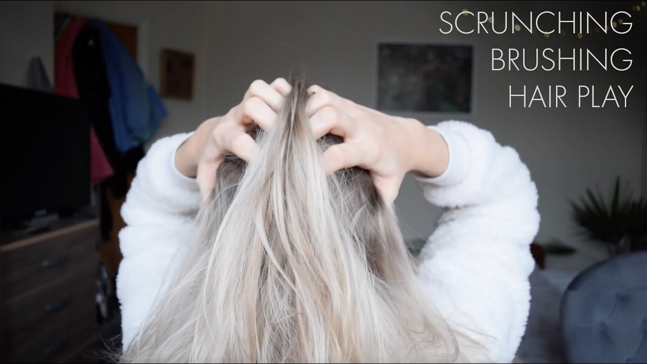 ASMR | Slightly Fast & Aggressive Hair Play | Scrunching, Grasping ...
