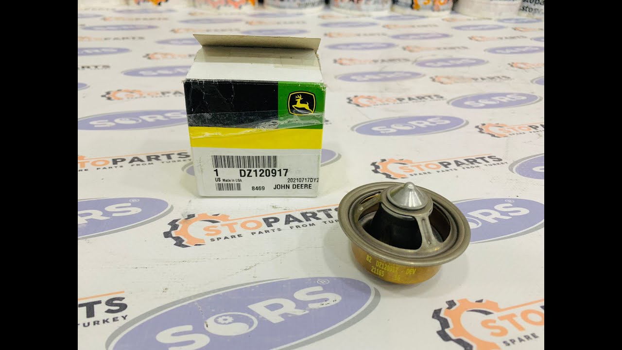 JOHN DEERE DZ100555, RE522076, DZ120917 THERMOSTAT ; ТЕРМОСТАТ - YouTube
