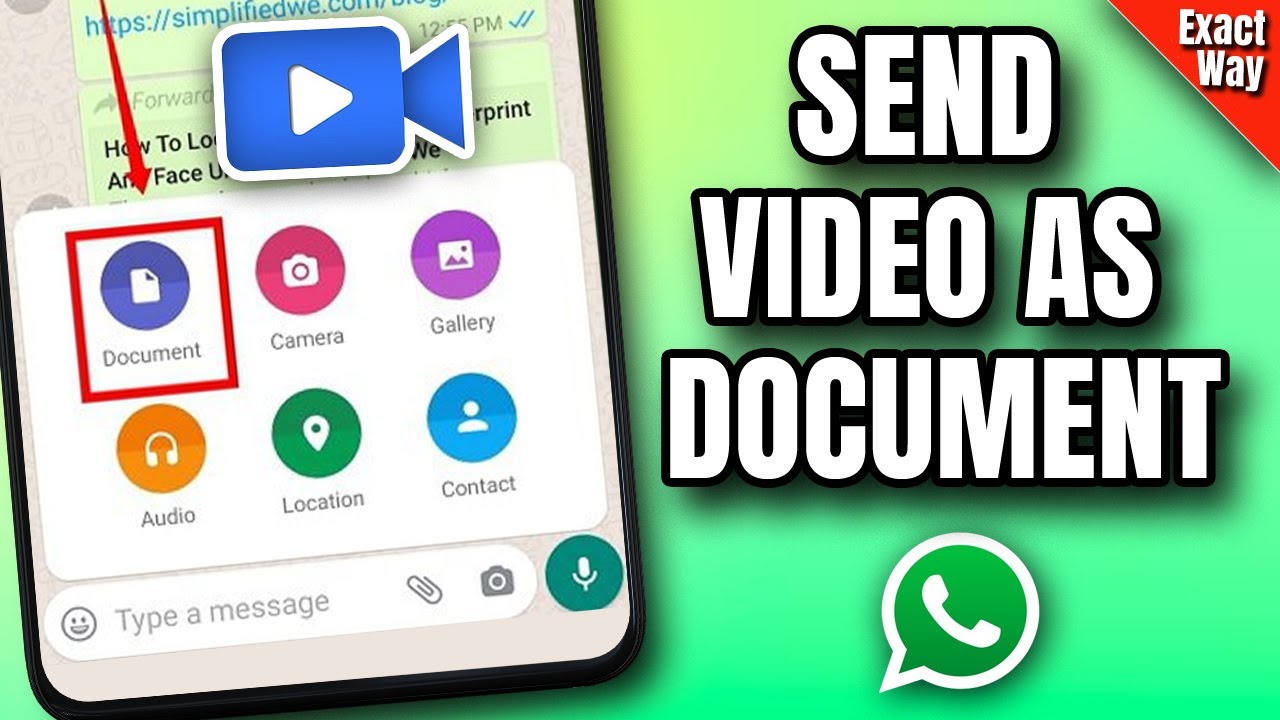How to send video as document in whatsapp | Full Guide - YouTube