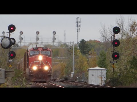 Busy midday action at the Kingston VIA station! - YouTube