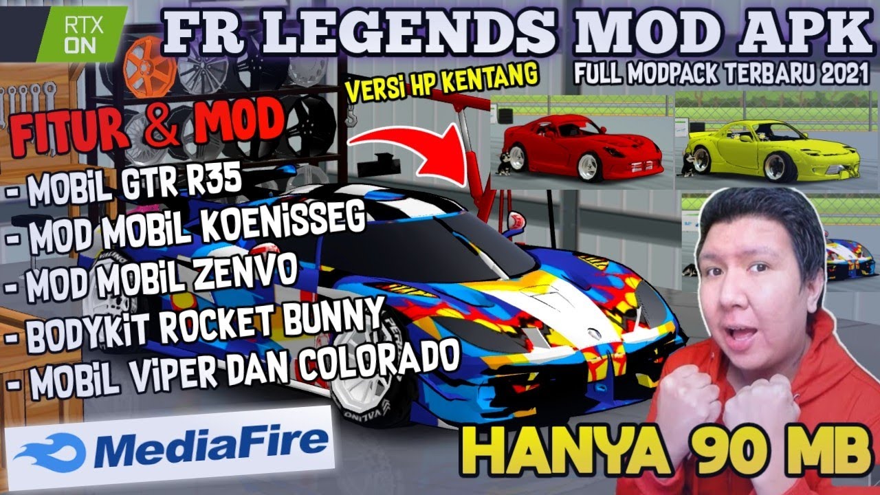 DONWLOAD FR LEGENDS MODPACK NISSAN R35 | KOENISSEG | BMW M1 | VIPER ...