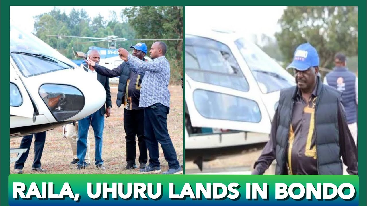 happening Now! RAILA, KALINZO AND UHURU LANDS IN BONDO SIAYA COUNTY ...