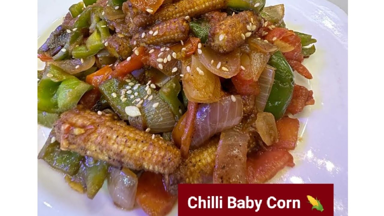 Chilli Baby Corn 🌽#crispy #food #delicious #tasty - YouTube
