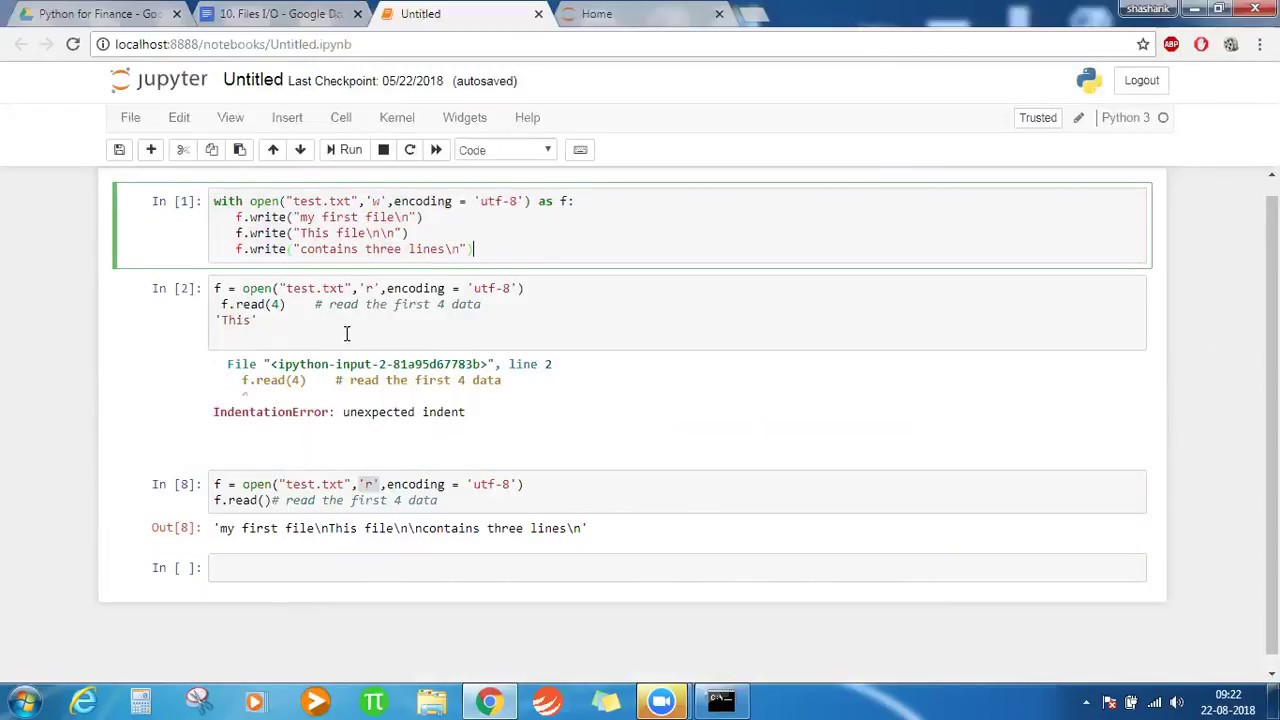 9. Basics of Python - Files - YouTube