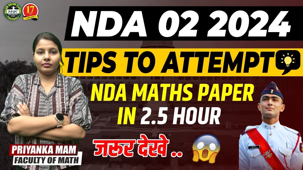Tips to Attempt | NDA Math's Lats Time tips | Important for You NDA ...