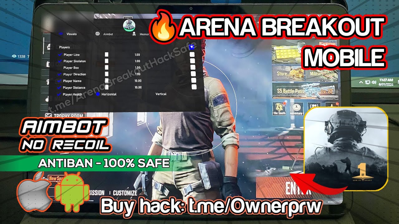 Arena breakout mobile CHEAT, MOD MENU HACK , android ios, aimbot, ANTIBAN - YouTube