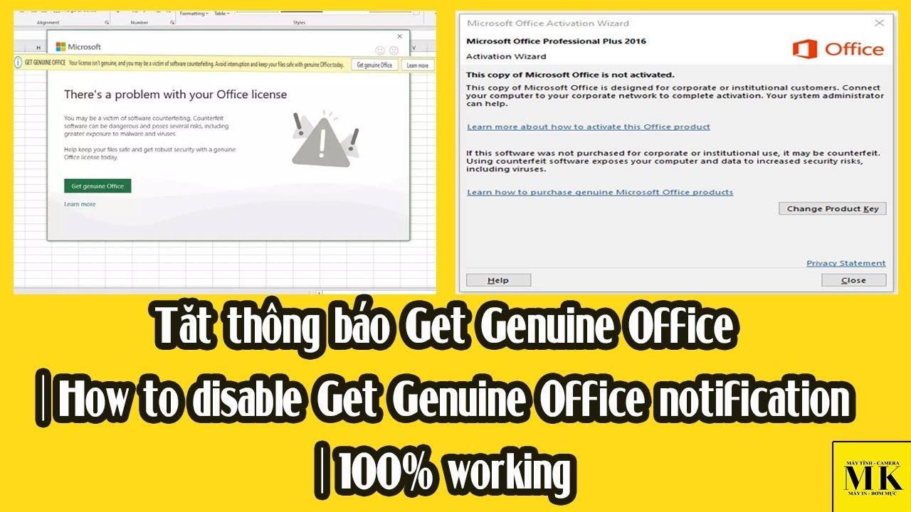 Tăt thông báo Get Genuine Office 365, 2016, 2019 hiệu quả mới nhất 2024 ...