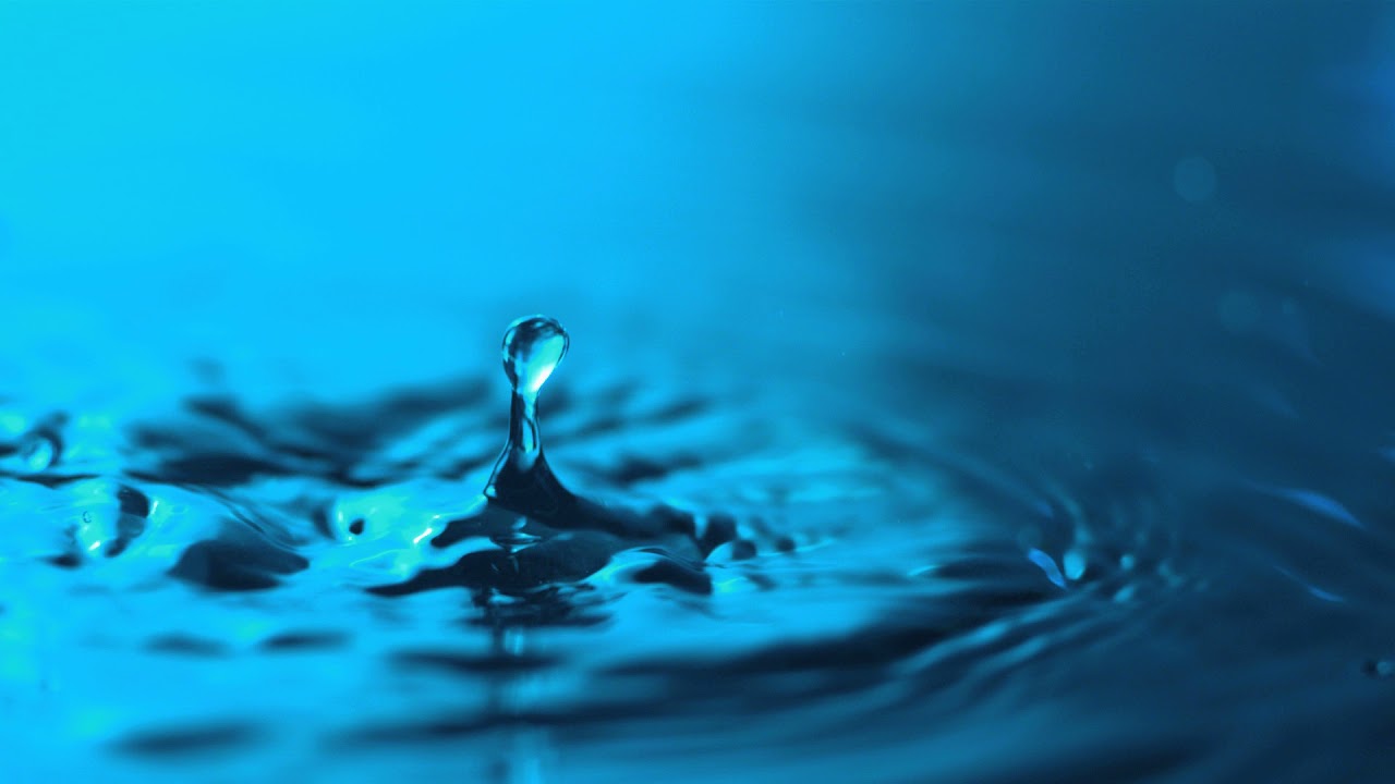 slow motion blue puddle drops - YouTube