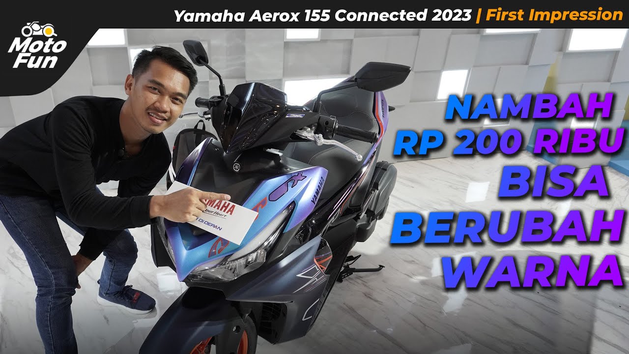 Kerennya Yamaha Aerox 155 Connected 2023 Cyber City, Pakai Warna Bunglon! | MotoFun Indonesia ...