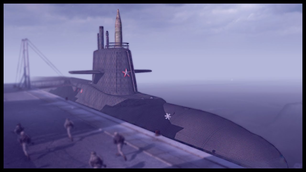 RUSSIAN TYPHOON SUBMARINE! Naval Base Under Siege - Men of War Call of ...
