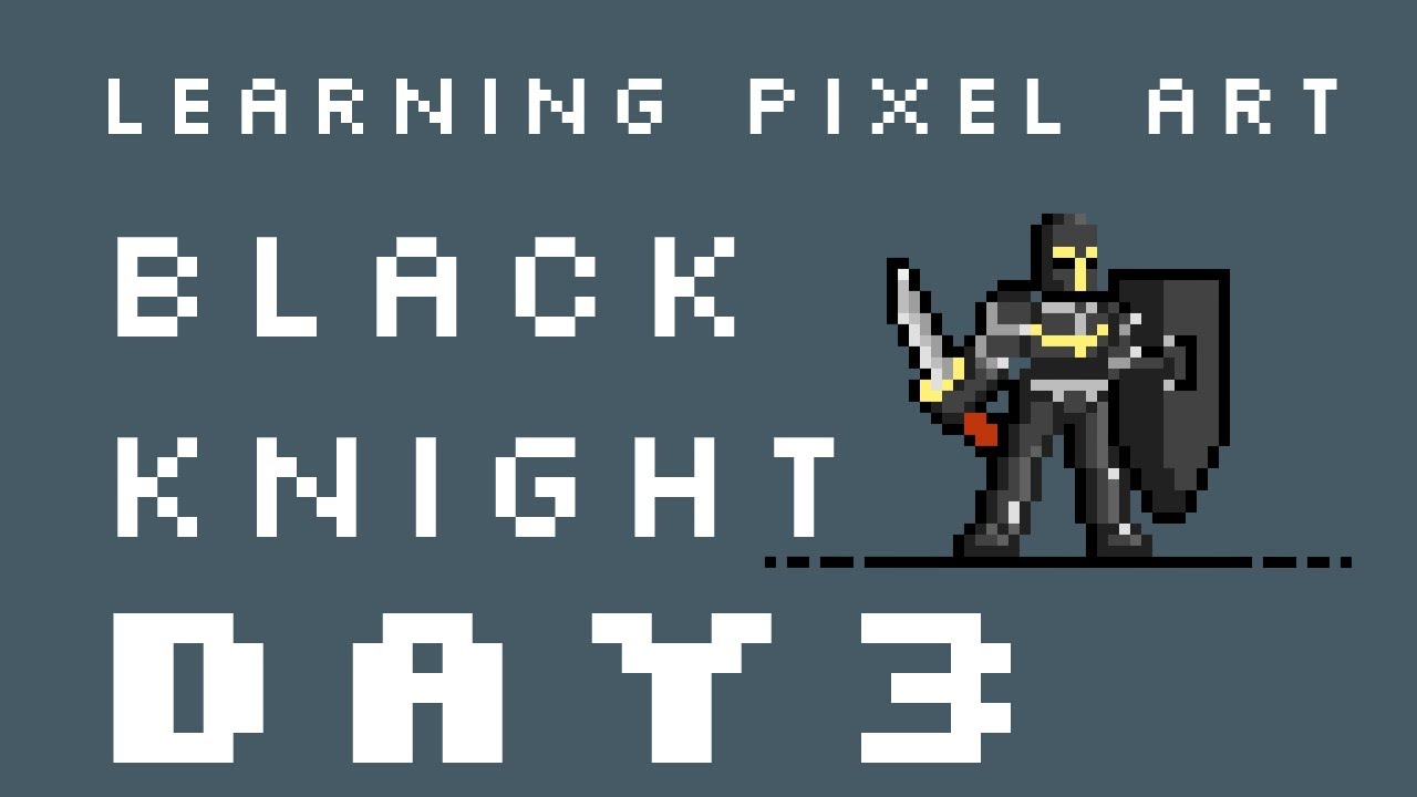 Pixel Art Time Lapse - Black Knight Character Design - YouTube