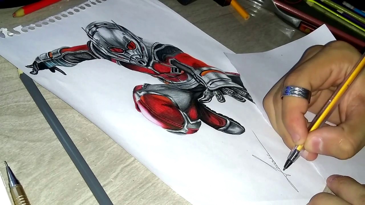 "SPEED DRAWING" HOMEM FORMIGA - YouTube