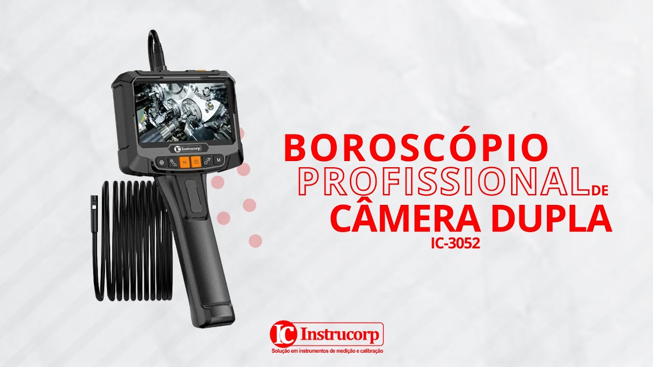 Boroscópio Profissional de Câmera Frontal e Lateral IC-3052 ...