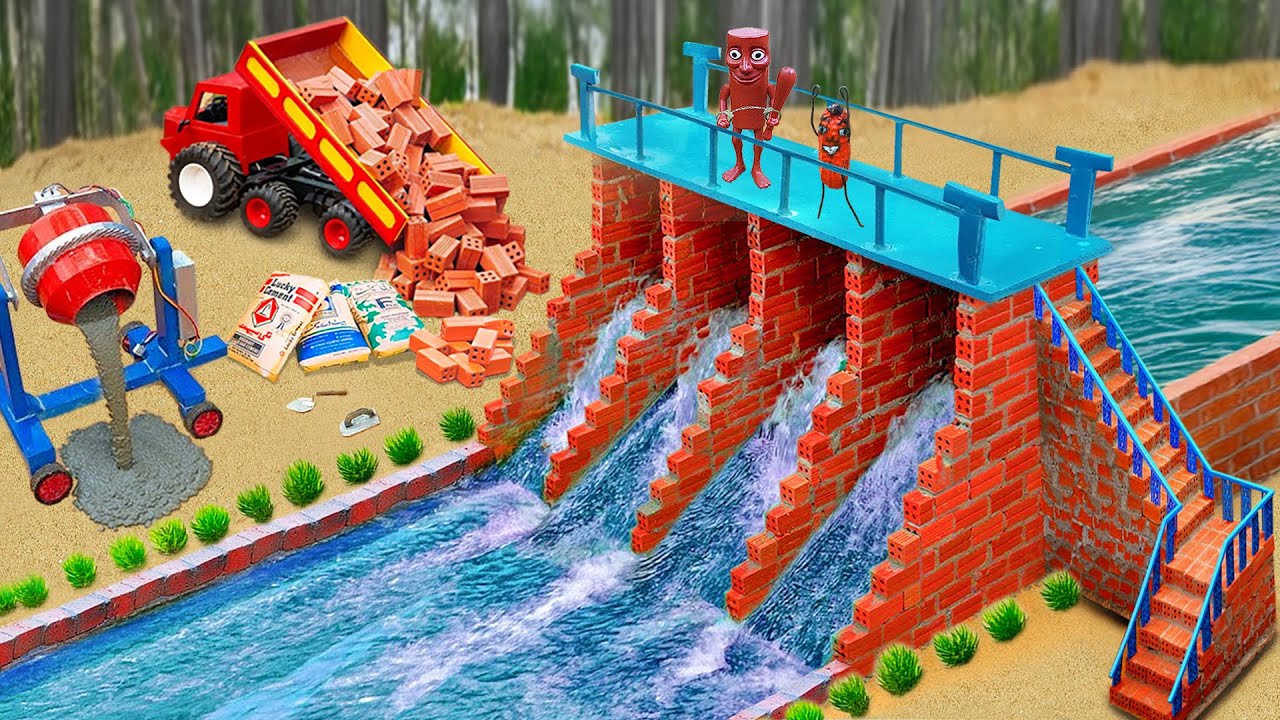 DIY Science Project Mini Bridge - Making Mini 4 Compartment Dam With ...