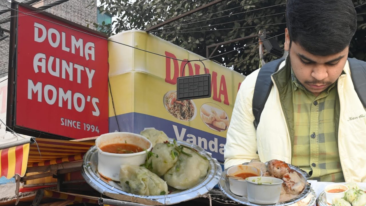 CROWD GOING CRAZY | DELHI'S BEST MOMOS | DOLMA AUNTY | LAJPAT NAGAR ...