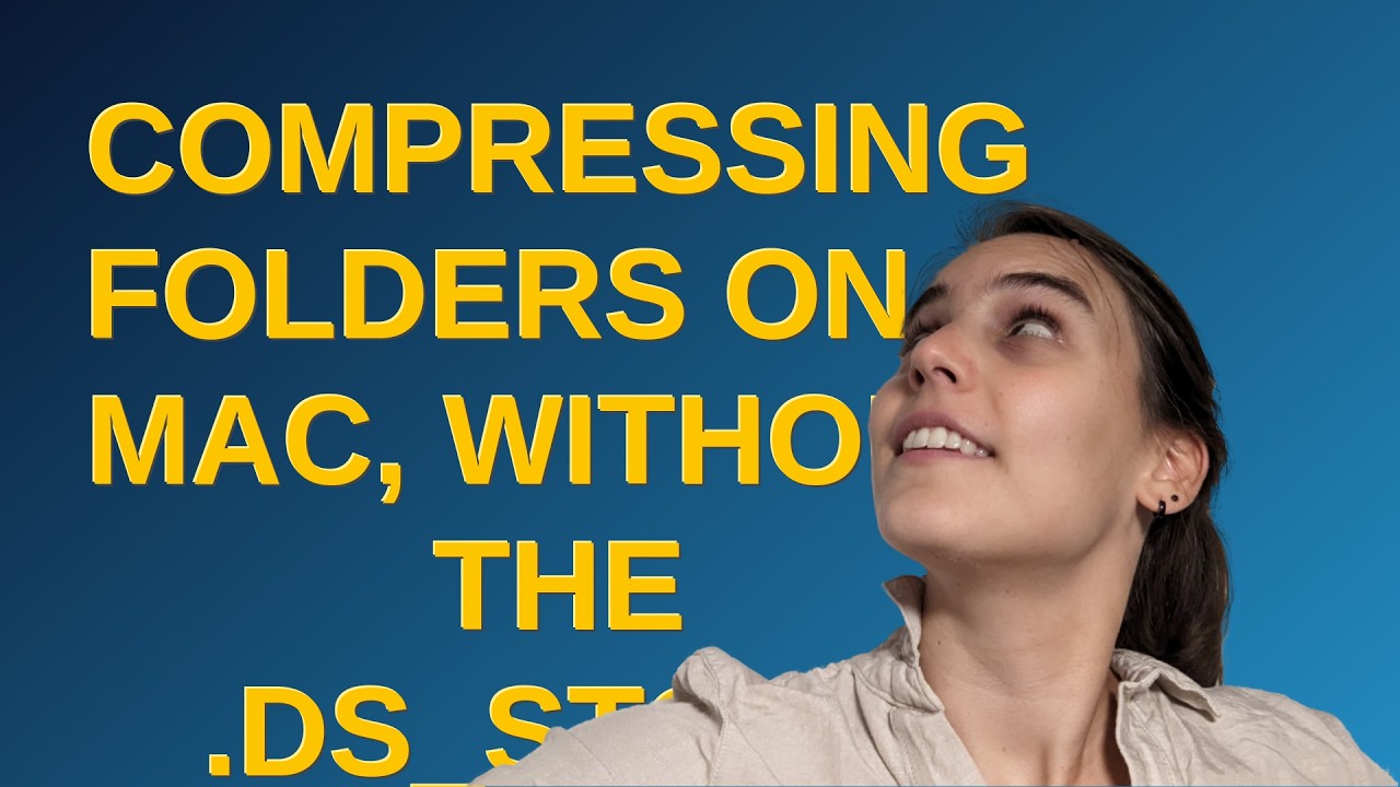 Compressing folders on a mac, without the .DS_Store - YouTube