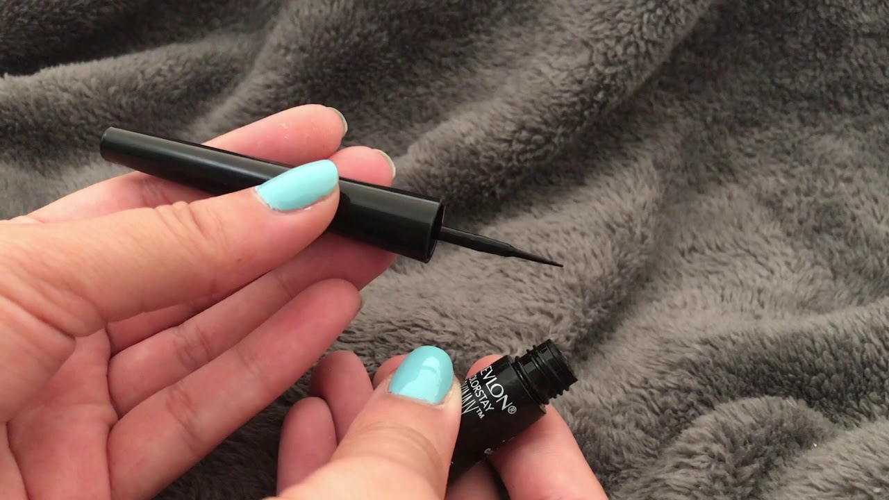 How To Use Revlon Colorstay Skinny Liquid Liner Review - YouTube