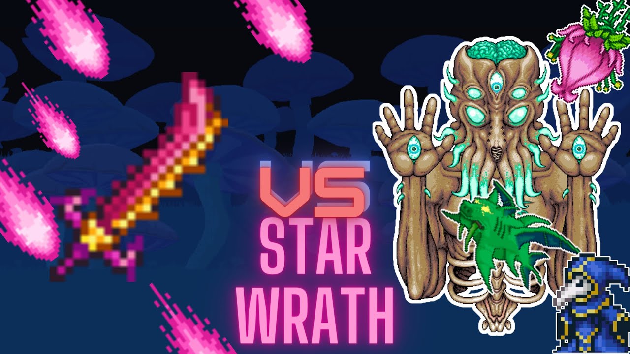 Star Wrath Vs All Bosses | Terraria - YouTube