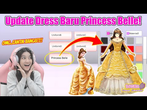 Princess Belle's New Dress Tutorial... OMG SO PRETTY!! Sakura School Simulator - Part 959
