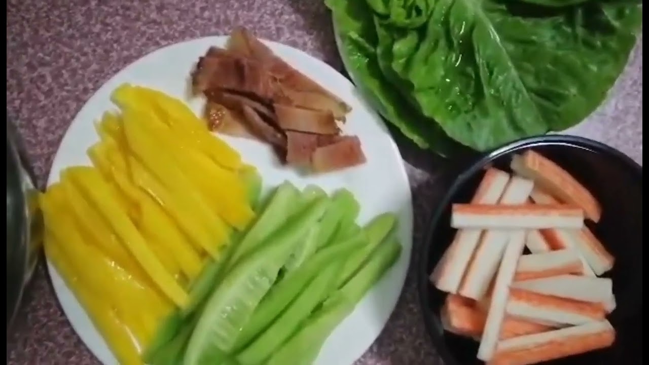 DIY Kani Mango Spring rolls Food of Ando - YouTube