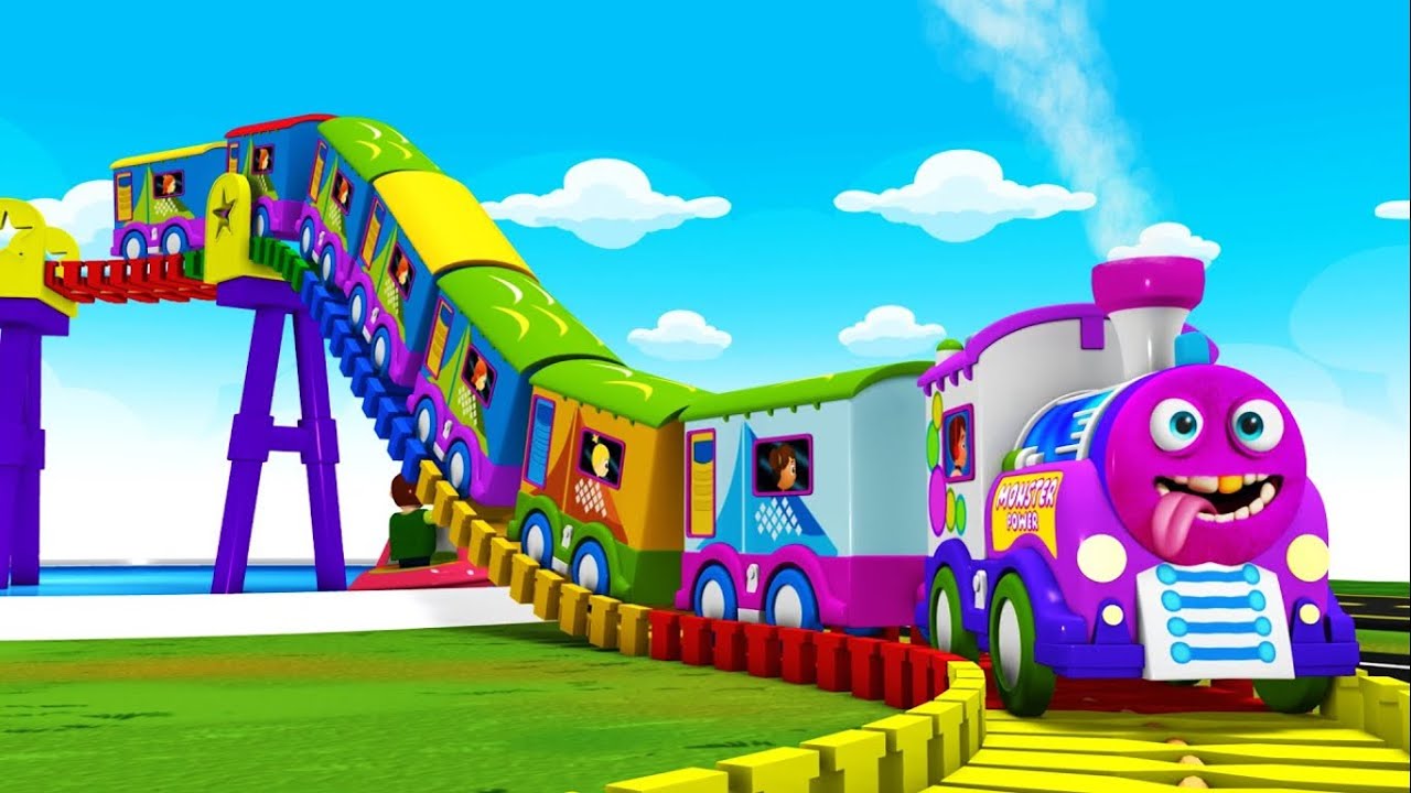 GADI WALA VIDEO TRAIN CARTOON ! HELICOPTER TOY VIDEOS, GARI TRACTOR ...