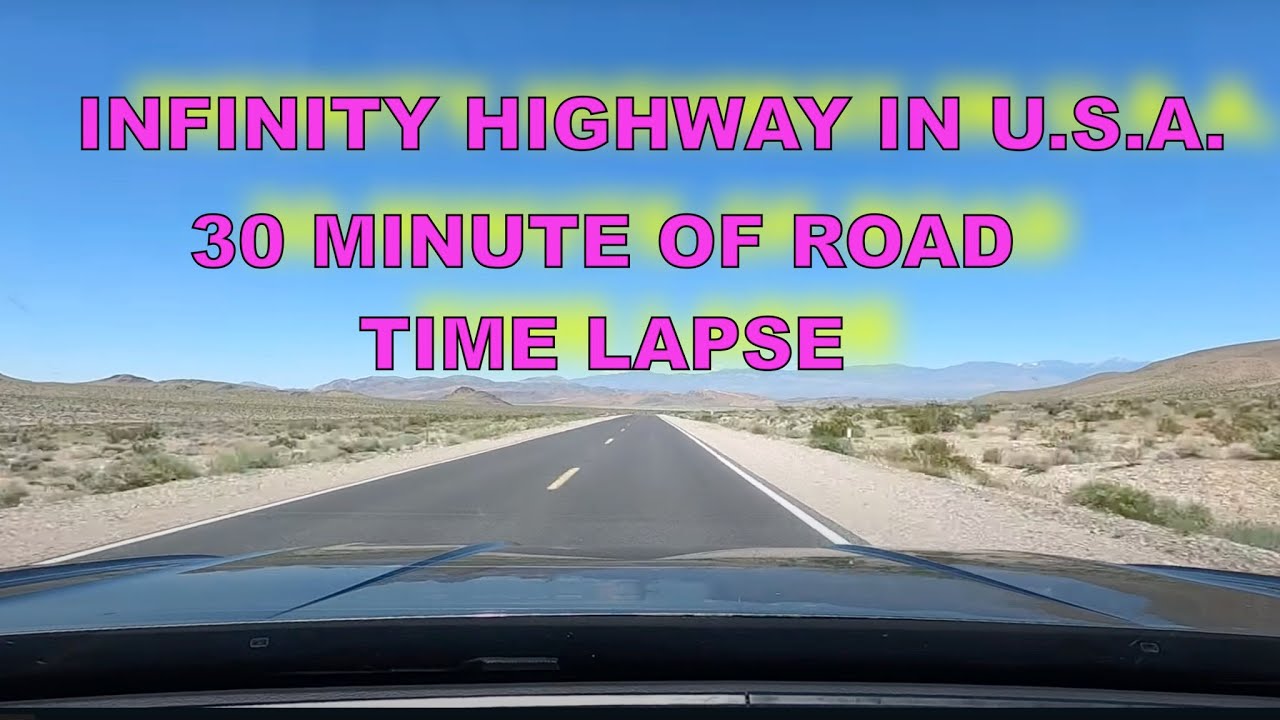 On the road in USA. 30 minute of relaxing time lapse in the infinite ...