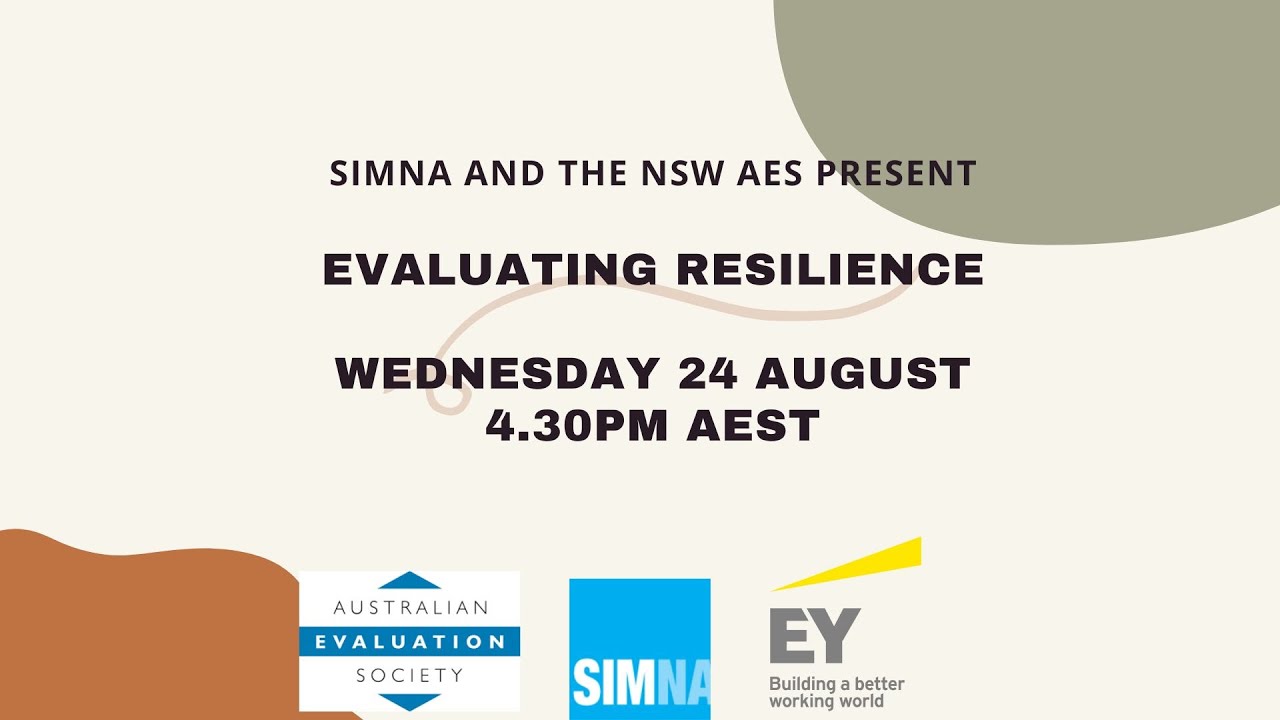 Event recording: Evaluating Resilience AES NSW, SIMNA and EY - YouTube