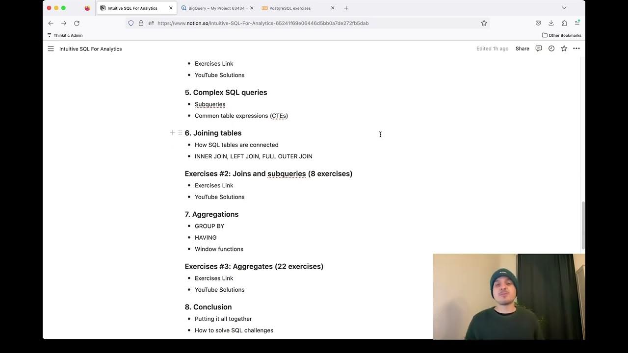 Intuitive SQL For Analytics | Syllabus & resources - YouTube