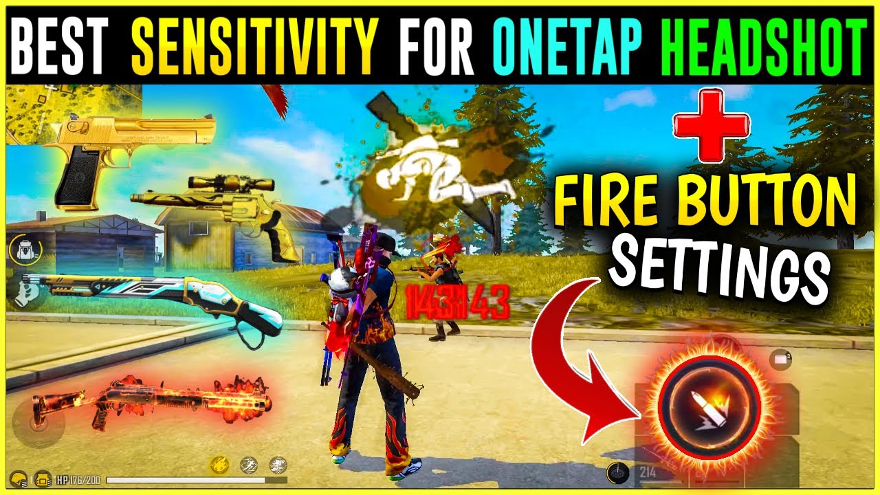 Best Sensitivity For One Tap Headshot In Free Fire 🔥 | Best Fire Button ...