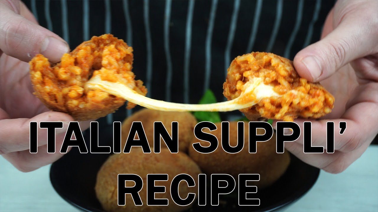 Italian Suppli. an Italian Fried Rice Ball with an Heart of Melted ...