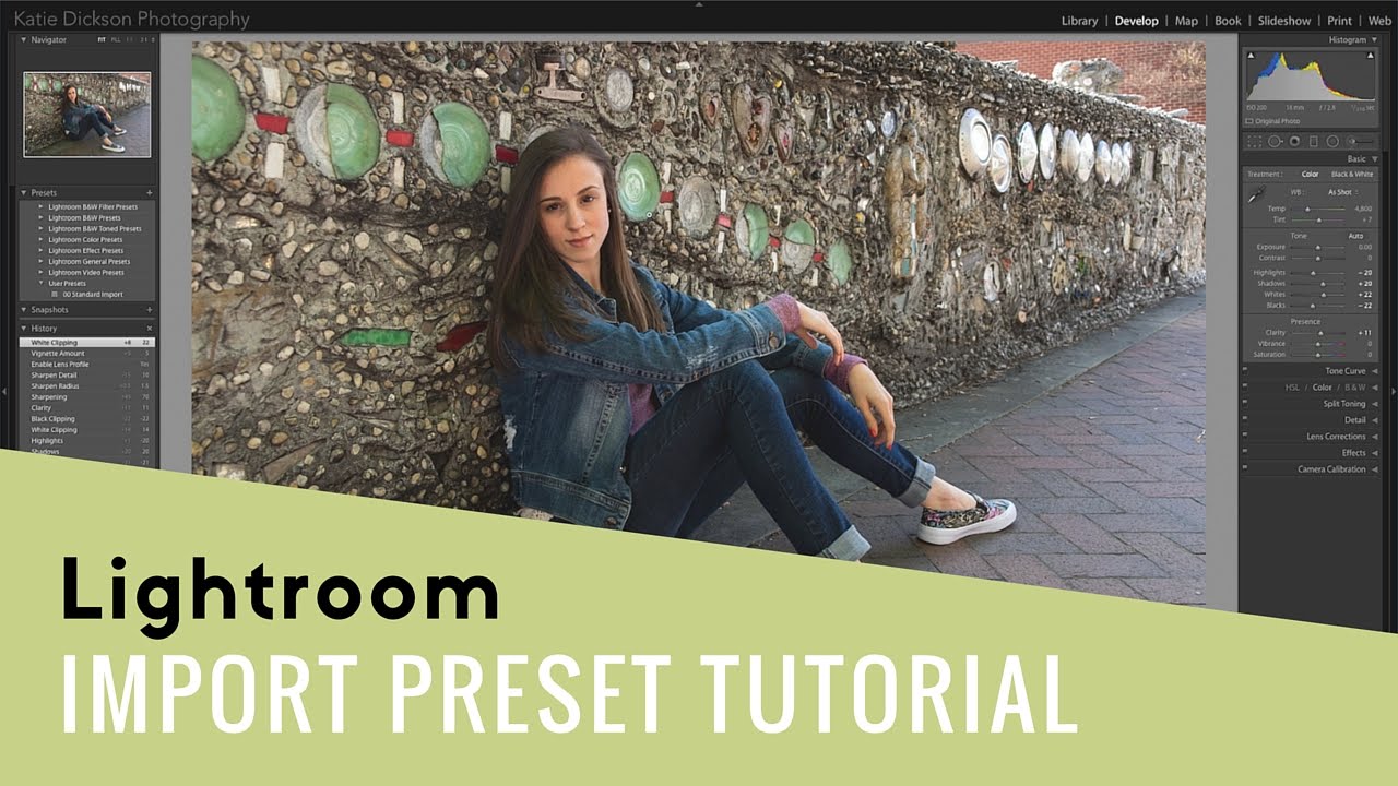 How to Create an Import Preset in Adobe Lightroom CC - YouTube
