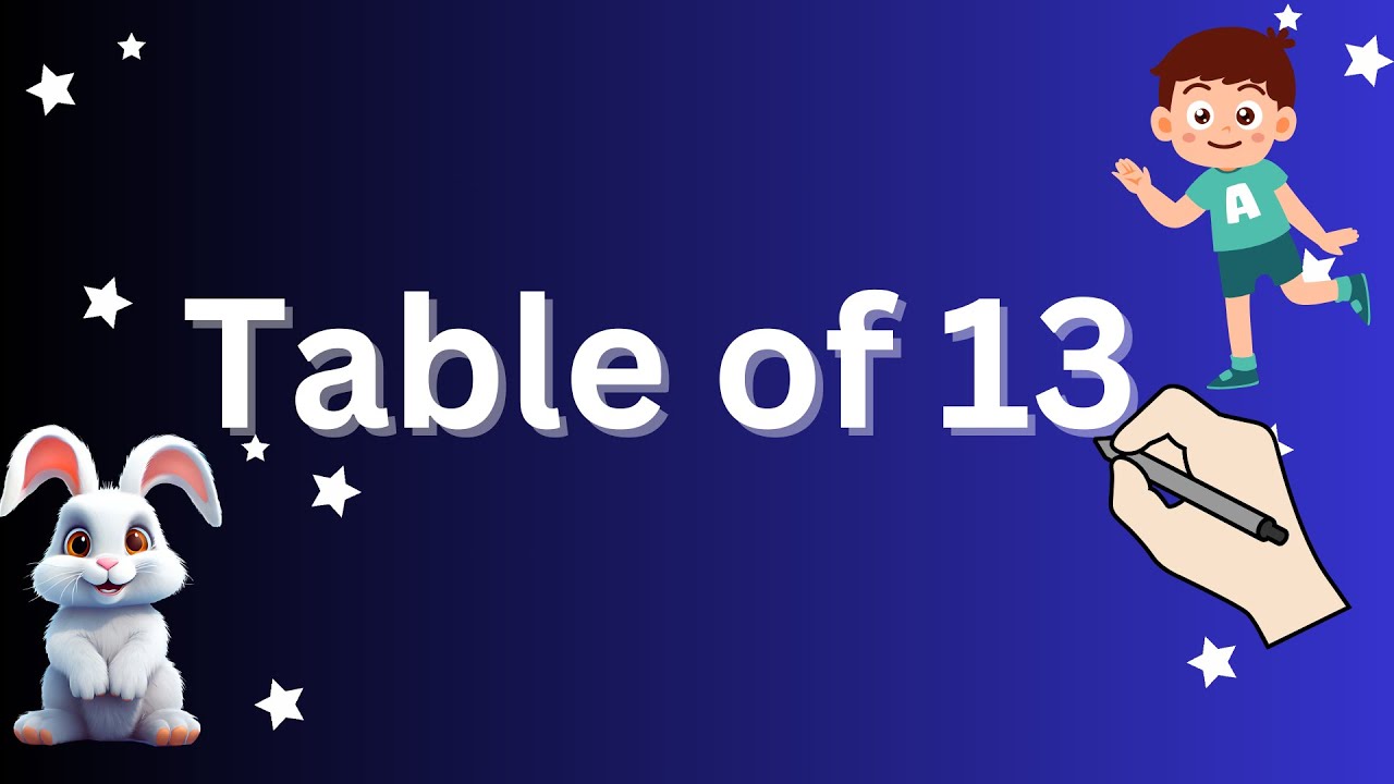 Table of 13 | Learn Multiplication | Tables for Kids | Easy to Learn ...