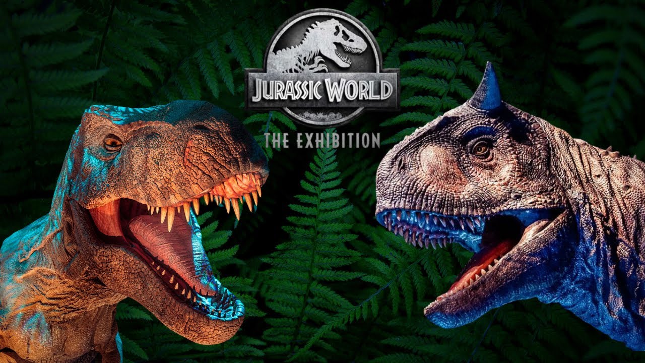 Scary T REX & CARNOTAURUS Attack Jurassic World Exhibition Manchester ...