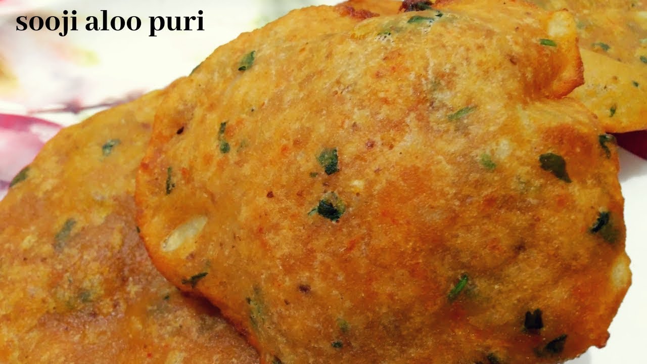 Sooji Aloo Puri Recipe | आलू सूजी की पूरी | Rava/Semolina Puri Recipe ...