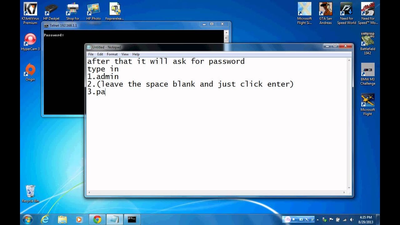 How to reboot modem using cmd in win 7 - YouTube