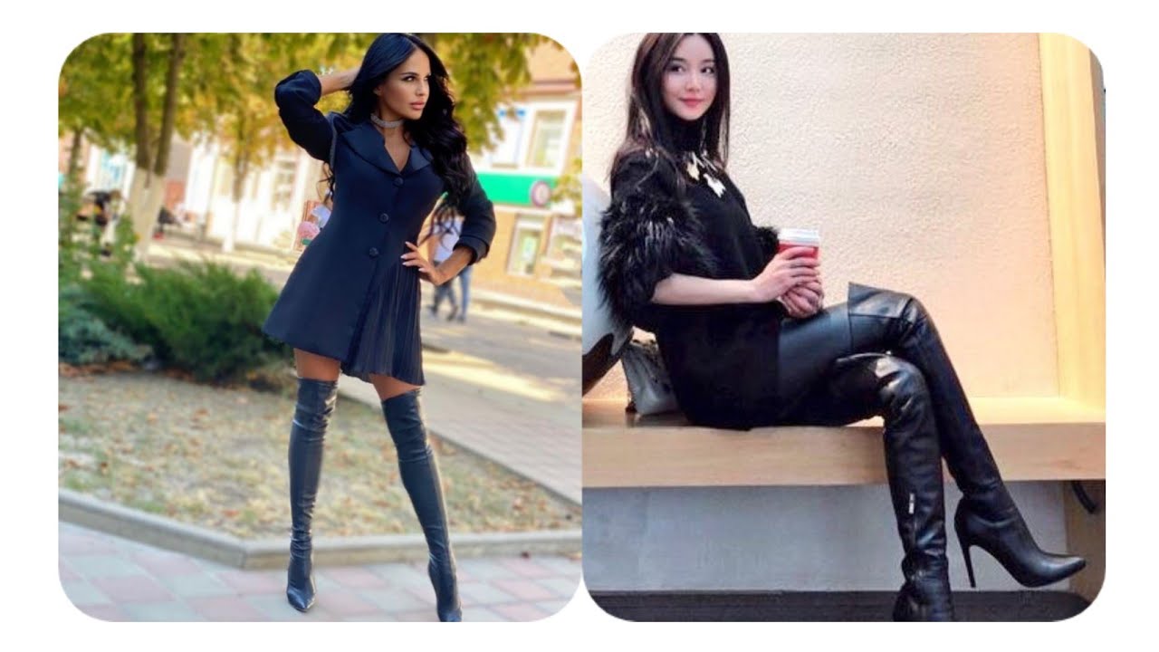 strut in style: Trendy Thigh High Leather Boots Fashion Ideas for Every ...
