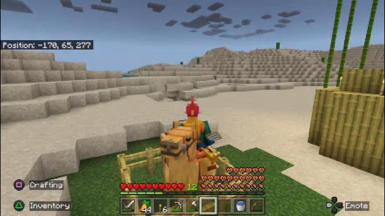 Minecraft 1.20 Camel And Bamboo Hut - YouTube