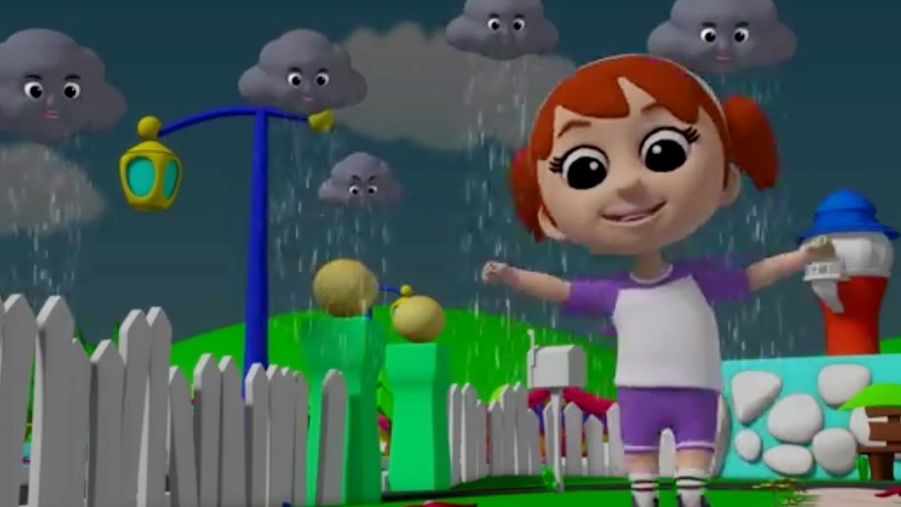 rain rain go away | 3d nursery rhymes | kids songs | baby videos | Luke ...