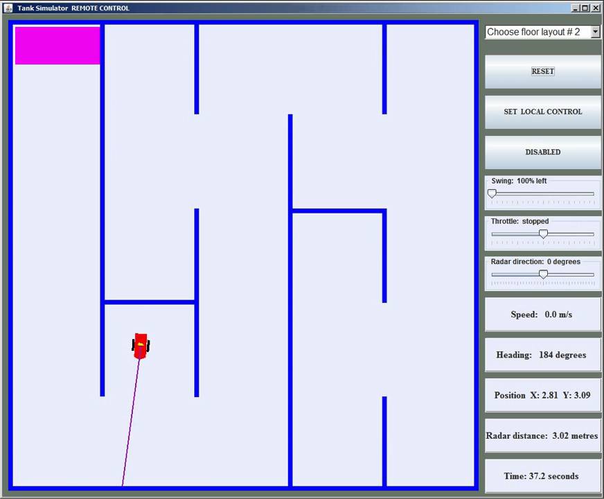 Robot Labyrinth - Java simulator and ATmega128 - YouTube