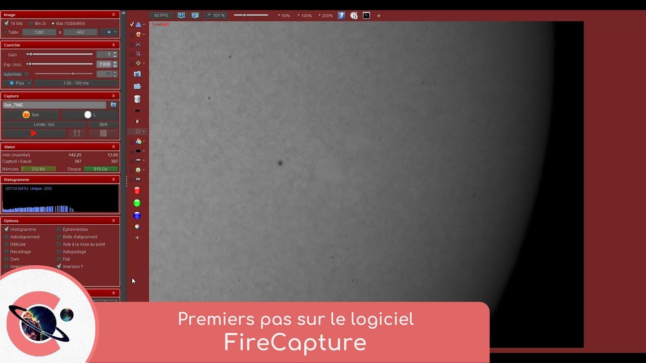 Premiers pas sur le logiciel FireCapture - YouTube