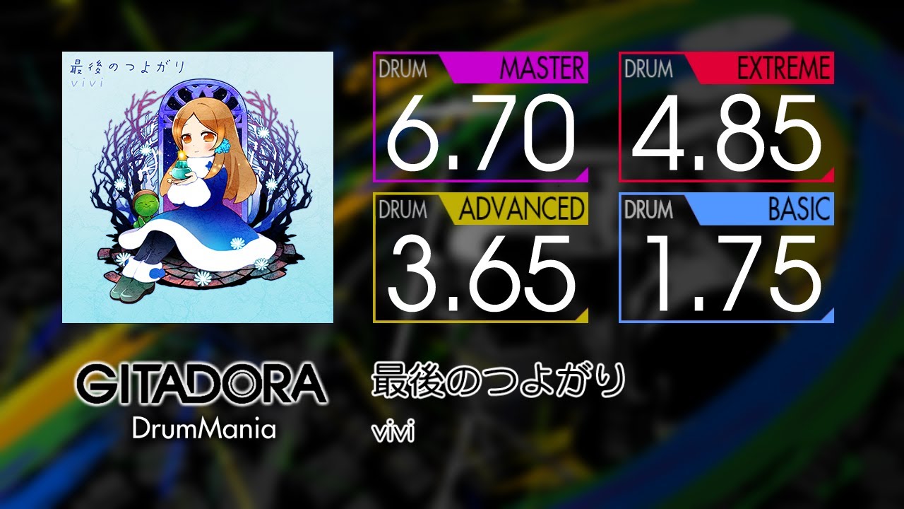 【GITADORA】 最後のつよがり (MASTER ~ BASIC) Drum - YouTube