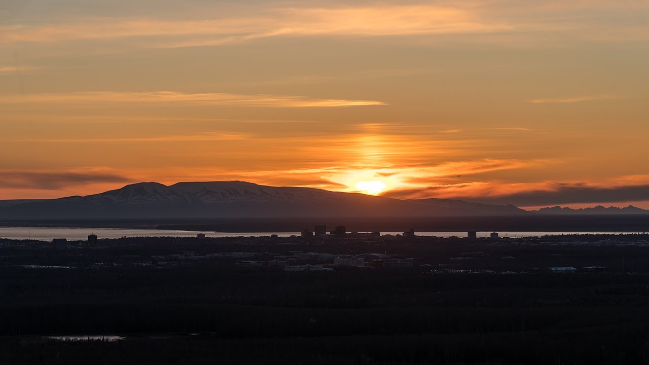 Watch a beautiful sunset over Anchorage at this place - YouTube