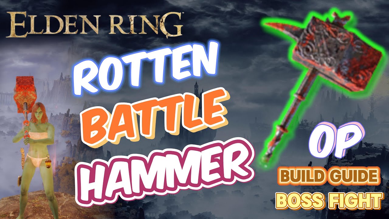 OP Rotten Battle Hammer VS Main Bosses, NO HIT BOSS FIGHT, BLEED & ROT ...